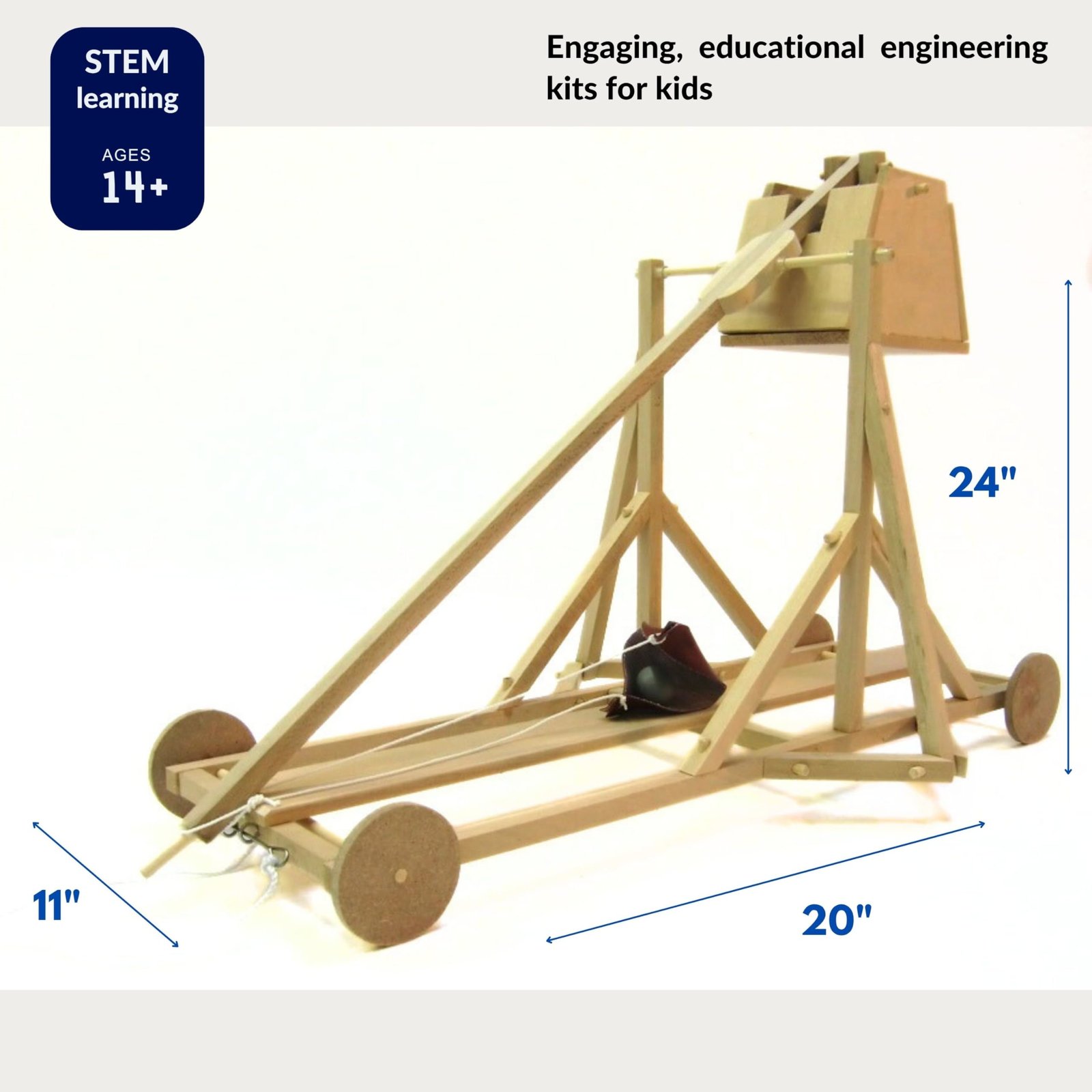 Handmade Wooden Toy Trebuchet: Ultimate Fun and Learning Toy