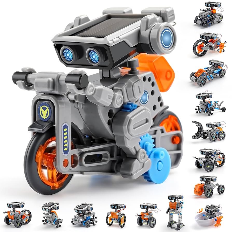 Solar Powered Robot Toy Kit: Build Fun, Learn & Save Energy!